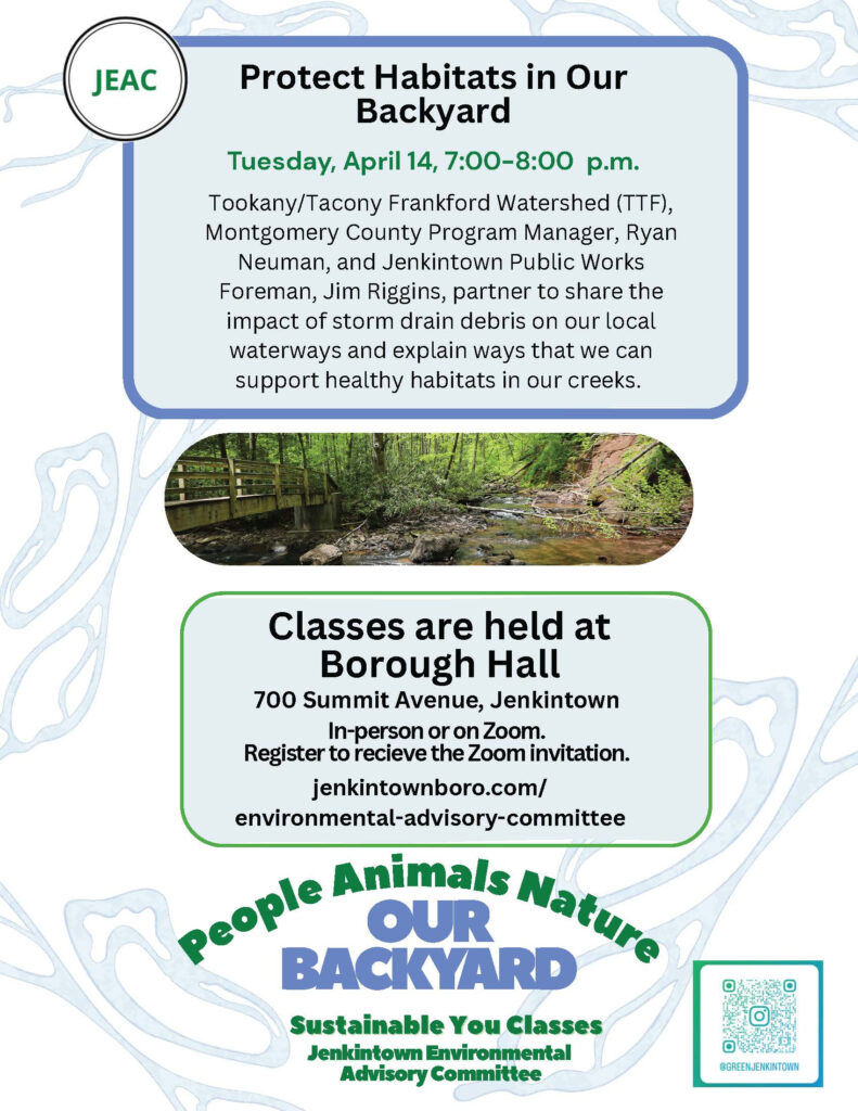 JEAC: Protect Habitats in our Backyard - Jenkintown Borough, PA